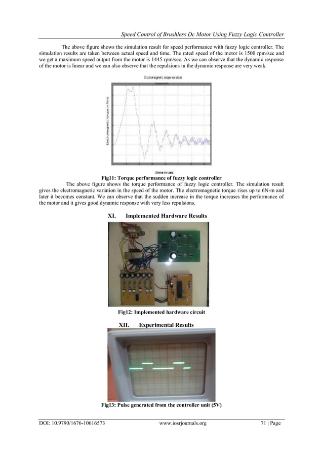 Speed Control of Brushless Dc Motor Using Fuzzy Logic Controller | PDF