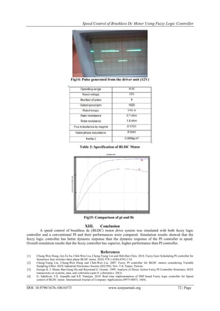 Speed Control of Brushless Dc Motor Using Fuzzy Logic Controller | PDF