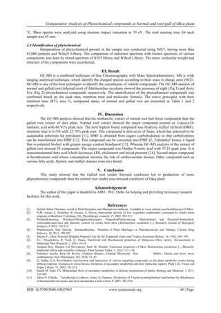 Comparative Analysis of Phytochemical compounds in Normal and root gall ...