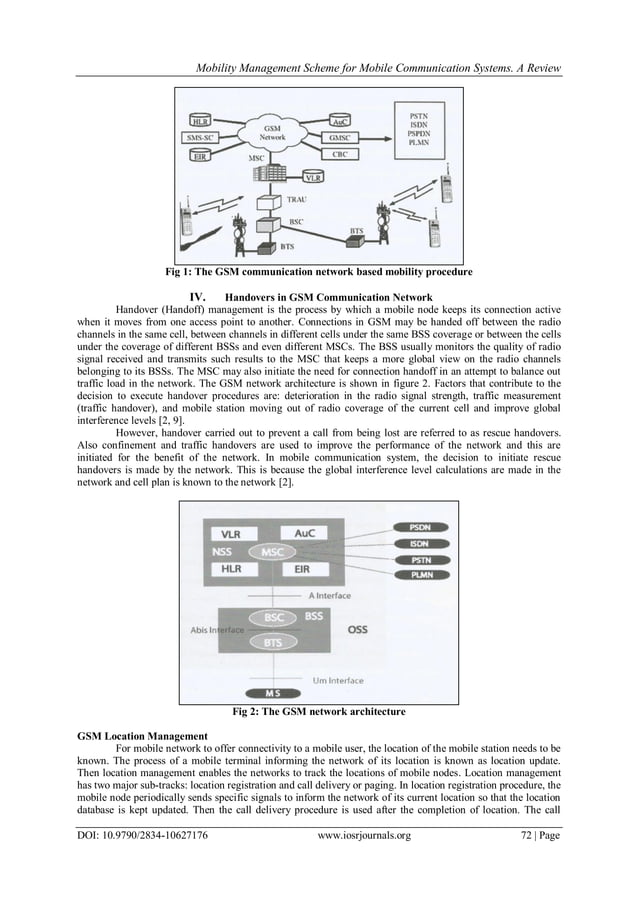 Mobility Management Scheme for Mobile Communication Systems. A Review | PDF