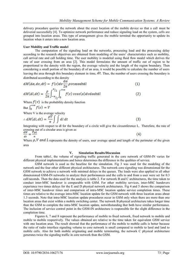 Mobility Management Scheme for Mobile Communication Systems. A Review | PDF