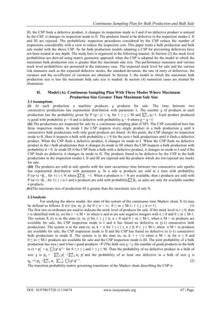 Continuous Sampling Plan for Bulk Production and Bulk Sale | PDF