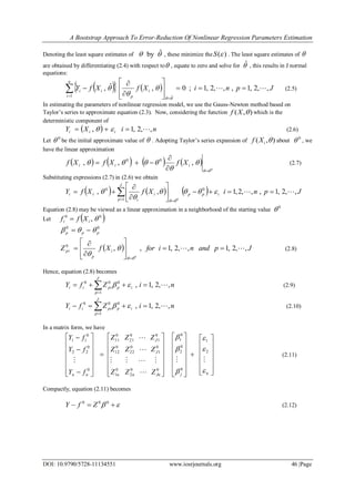 A Bootstrap Approach to Error-Reduction of Nonlinear Regression Parameters Estimation | PDF