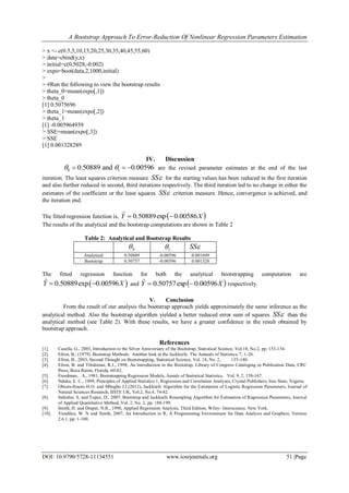 A Bootstrap Approach to Error-Reduction of Nonlinear Regression Parameters Estimation | PDF