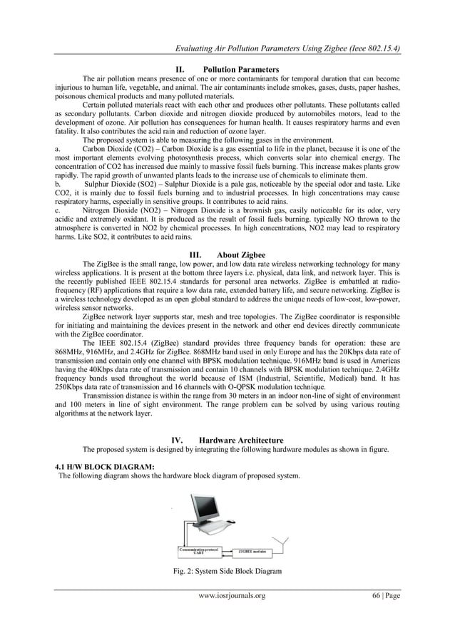 Evaluating Air Pollution Parameters Using Zigbee (IEEE 802.15.4) | PDF