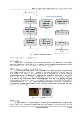 A Robust Approach in Iris Recognition for Person Authentication | PDF