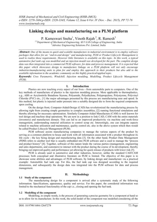 Linking design and manufacturing on a PLM platform | PDF