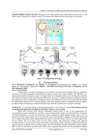 Analysis And Review Of Six Stroke Internal Combustion Engine | PDF