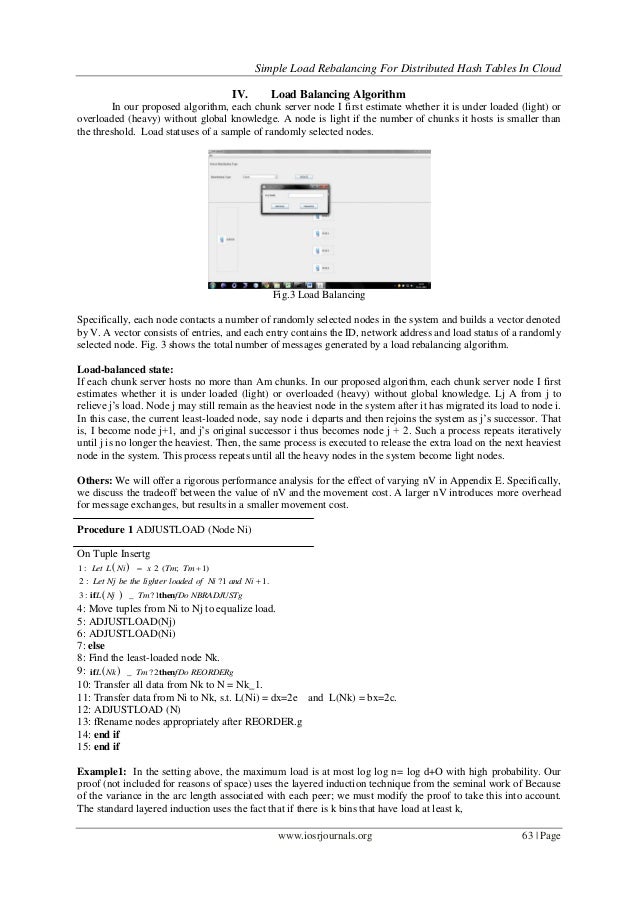 Simple Load Rebalancing For Distributed Hash Tables In Cloud
