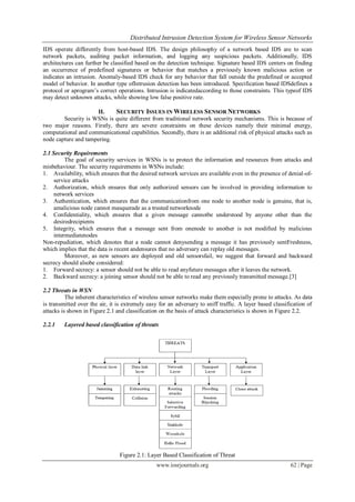 Distributed Intrusion Detection System for Wireless Sensor Networks | PDF