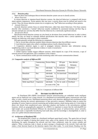 Distributed Intrusion Detection System for Wireless Sensor Networks | PDF