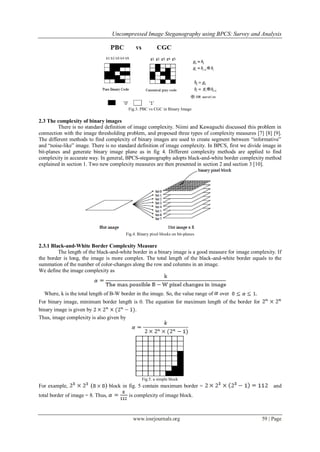 Uncompressed Image Steganography using BPCS: Survey and Analysis | PDF