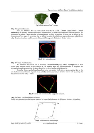 Development of Shape Based Leaf Categorization | PDF