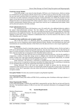 Secure Data Storage in Cloud Using Encryption and Steganography | PDF