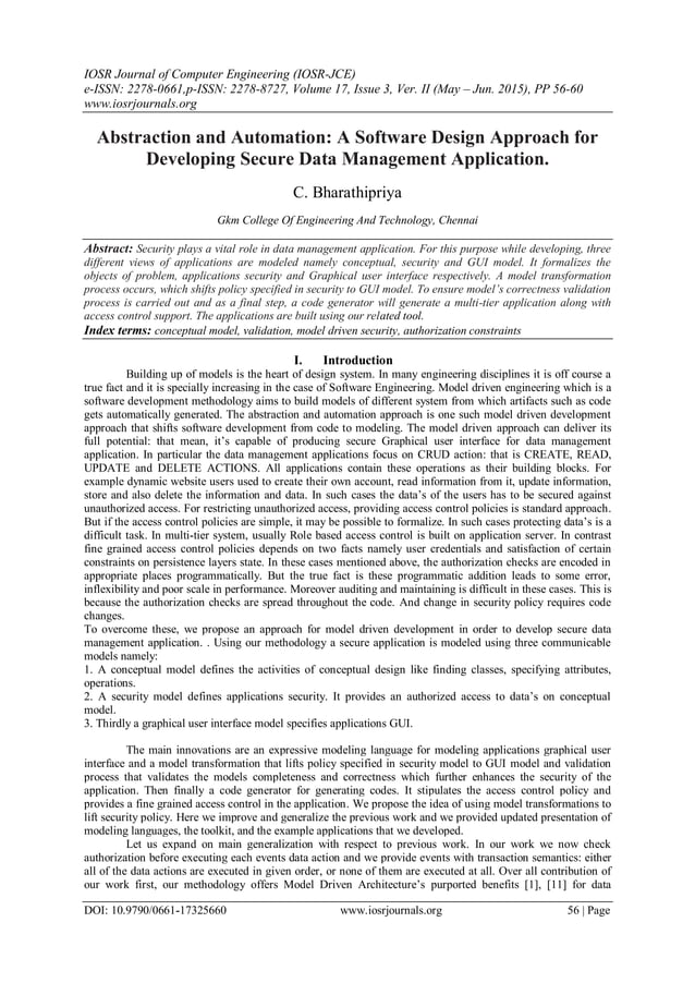 Abstraction and Automation: A Software Design Approach for Developing Secure Data Management ...