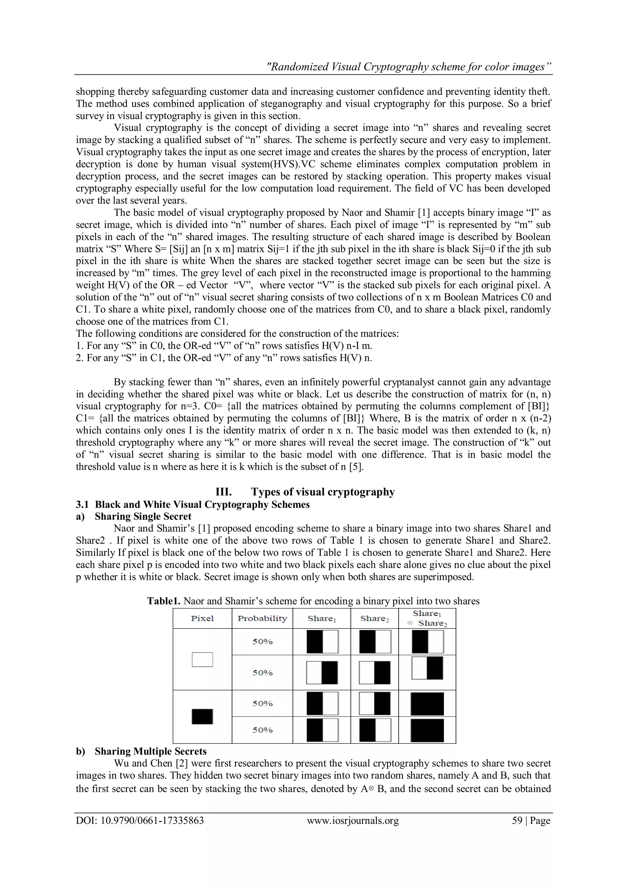 "Randomized Visual Cryptography scheme for color images” | PDF