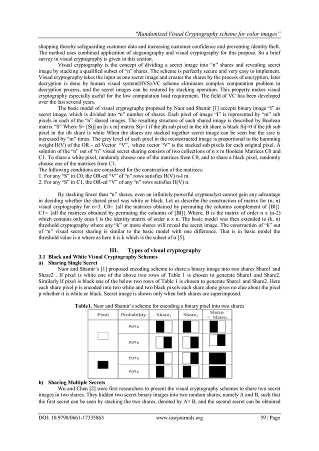 Randomized Visual Cryptography Scheme For Color Images” Pdf