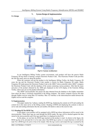 Intelligence Billing System Using Radio Frequency Identification (RFID) and ZIGBEE | PDF