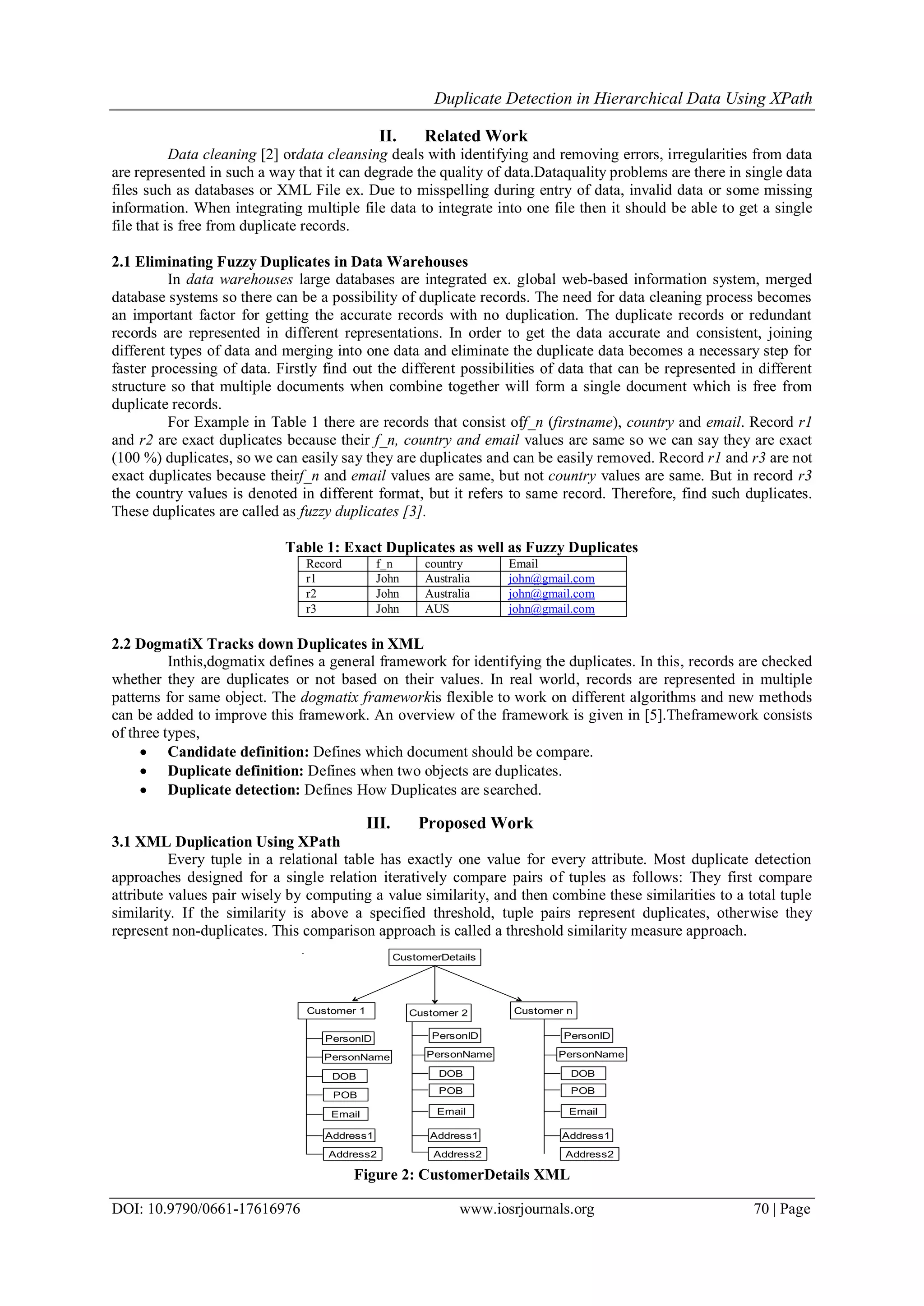 Duplicate Detection In Hierarchical Data Using Xpath Pdf