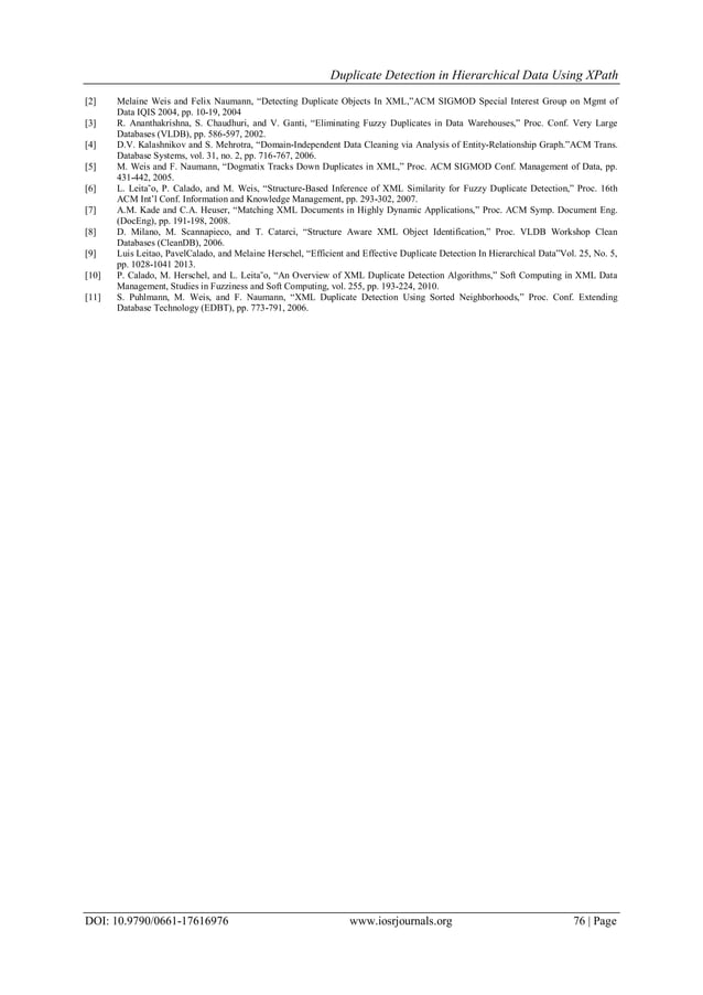 Duplicate Detection In Hierarchical Data Using Xpath Pdf