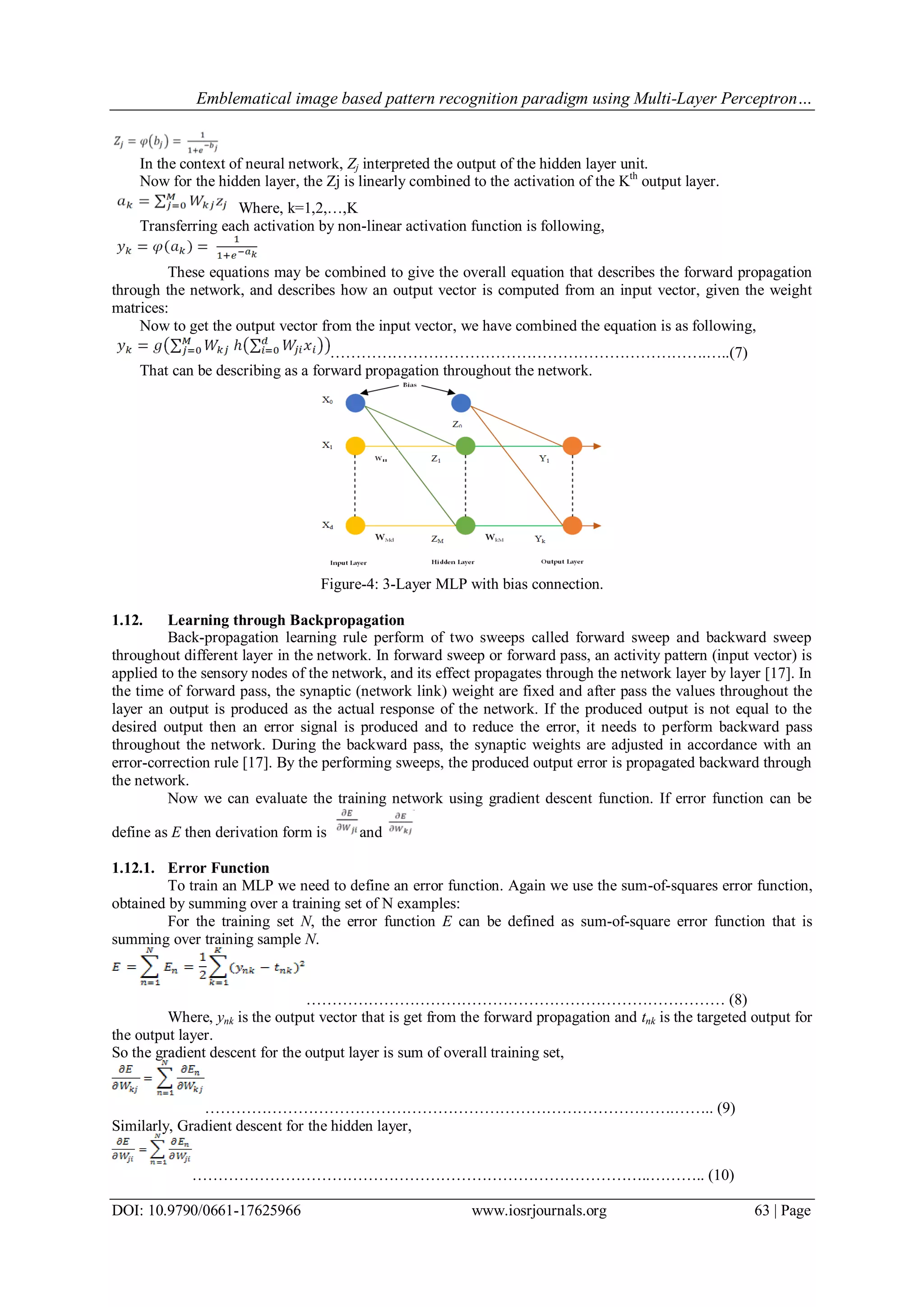 Emblematical Image Based Pattern Recognition Paradigm Using Multi Layer Perceptron Neural