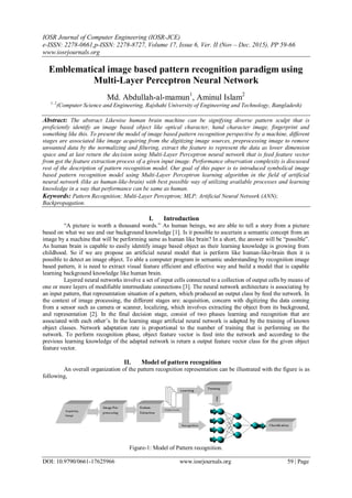 Emblematical image based pattern recognition paradigm using Multi-Layer Perceptron Neural ...
