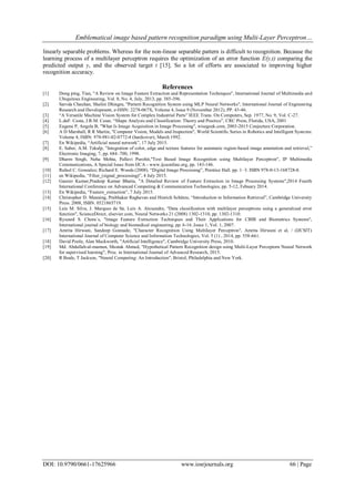 Emblematical image based pattern recognition paradigm using Multi-Layer Perceptron Neural ...