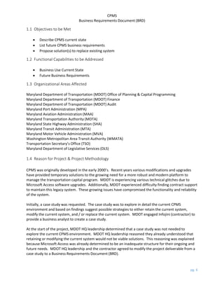 Sample BRD document which one can prepare | PDF