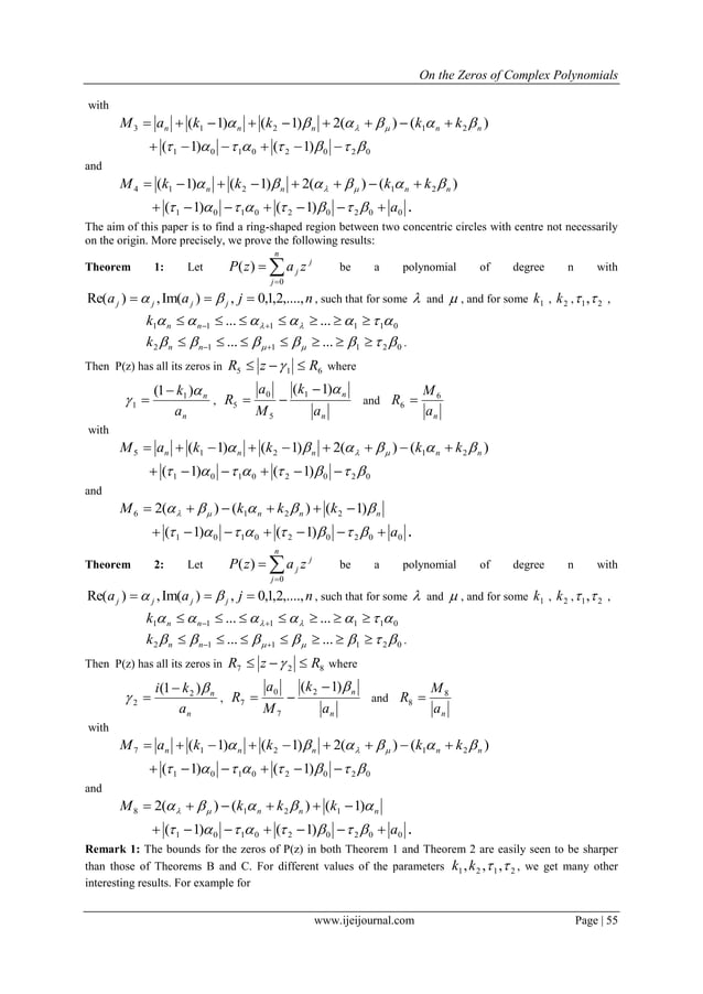 On the Zeros of Complex Polynomials | PDF | Physics | Science