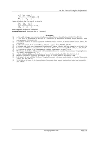 On the Zeros of Complex Polynomials | PDF | Physics | Science