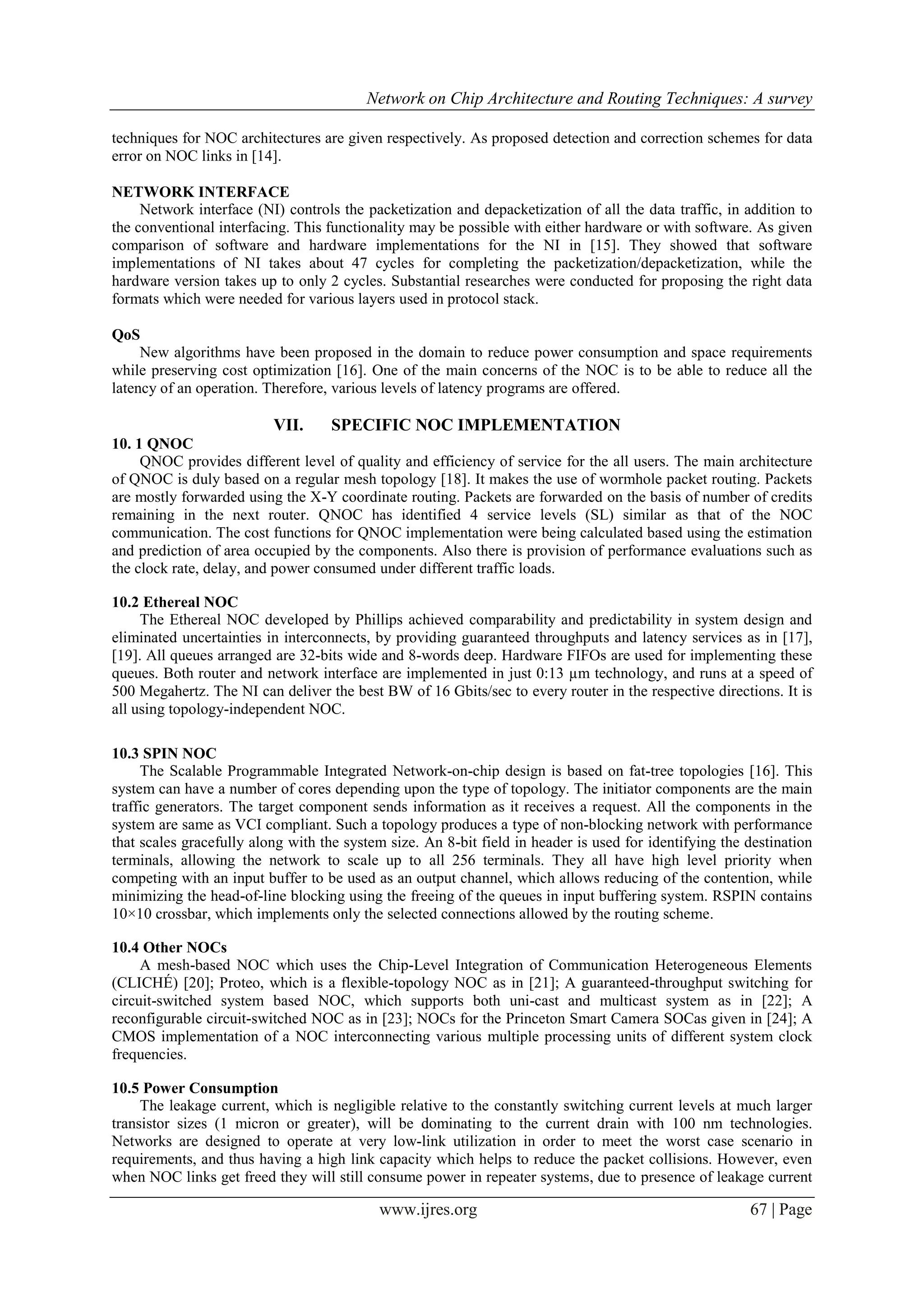 Network on Chip Architecture and Routing Techniques: A survey | PDF