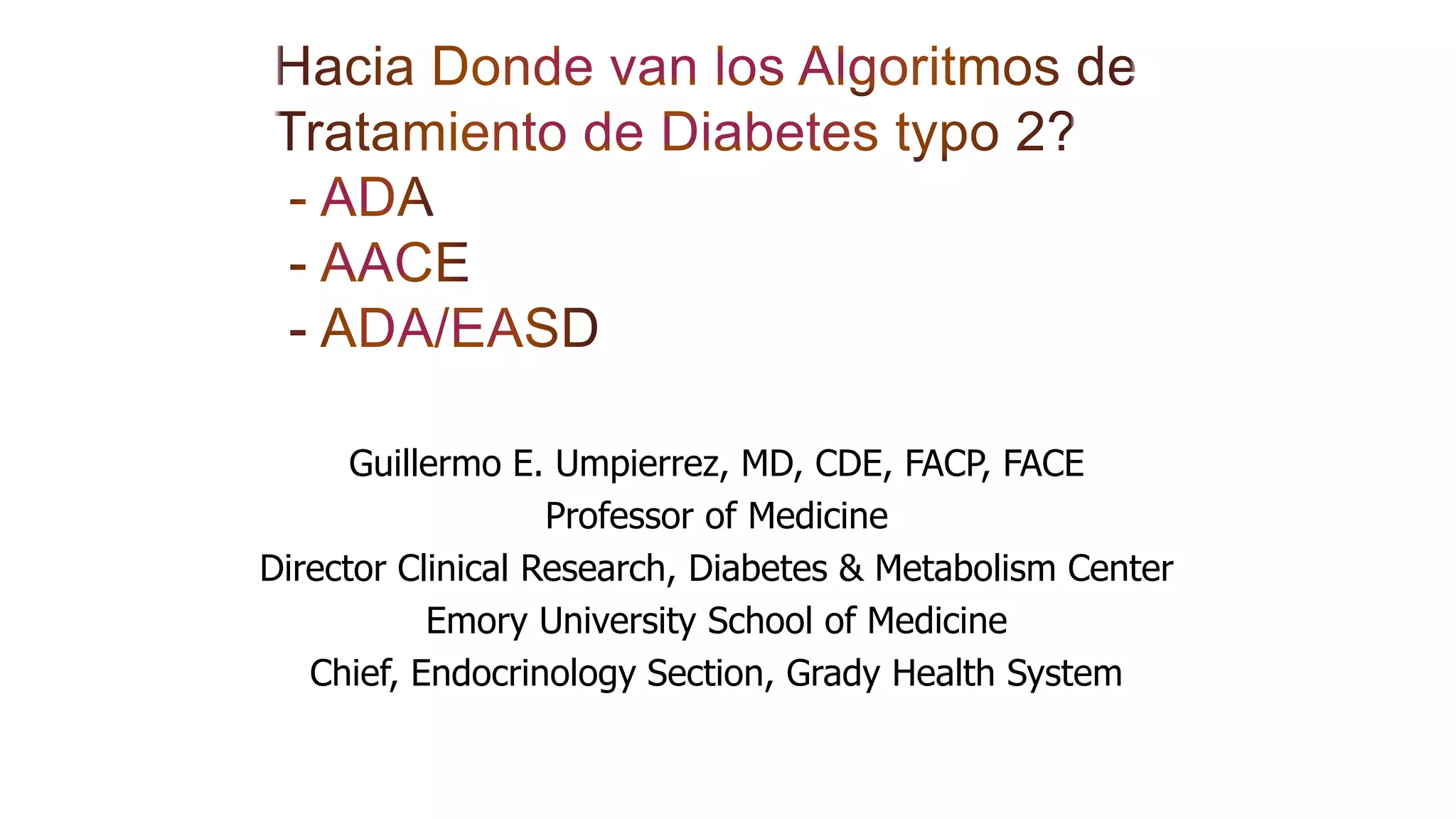 ¿Hacia dónde van los algoritmos de la ADA/EASD, AACE y ALAD en el ...
