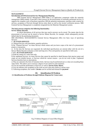 Trough External Service Management Improve Quality & Productivity | PDF