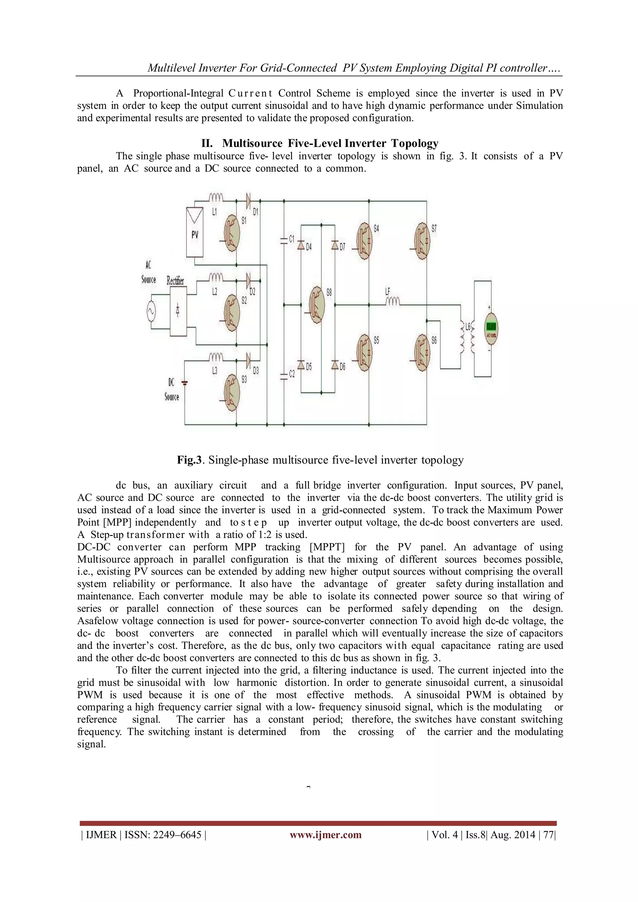 Multilevel Inverter for Grid-Connected PV System Employing Digital PI Controller with an ...