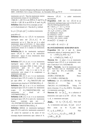 Some More Results on Intuitionistic Semi Open Sets | PDF