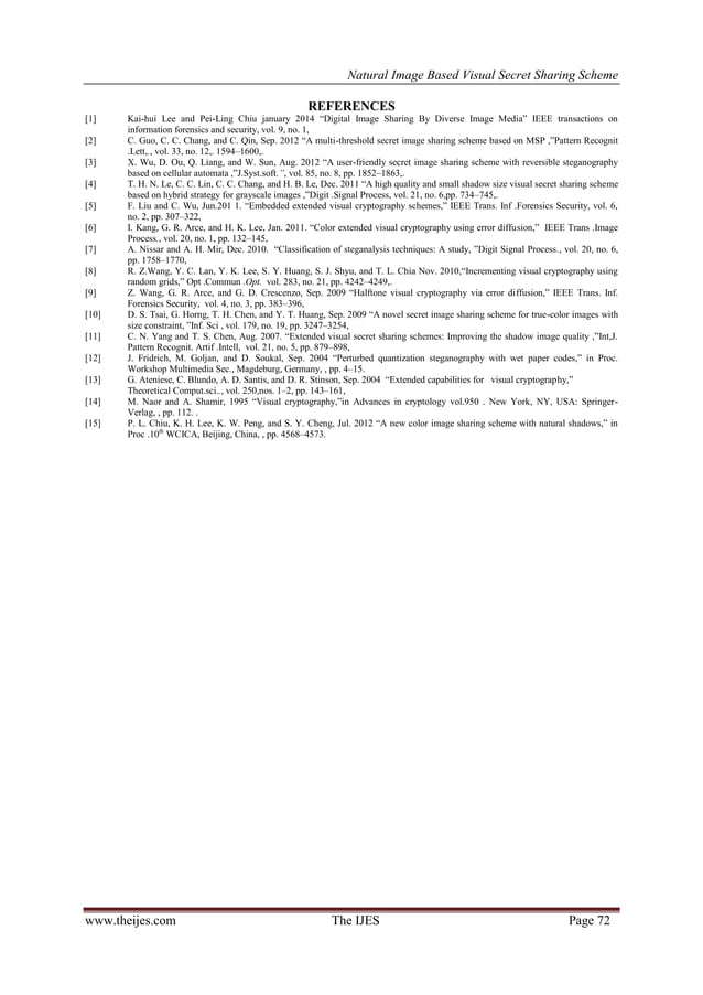 Natural Image Based Visual Secret Sharing Scheme | PDF