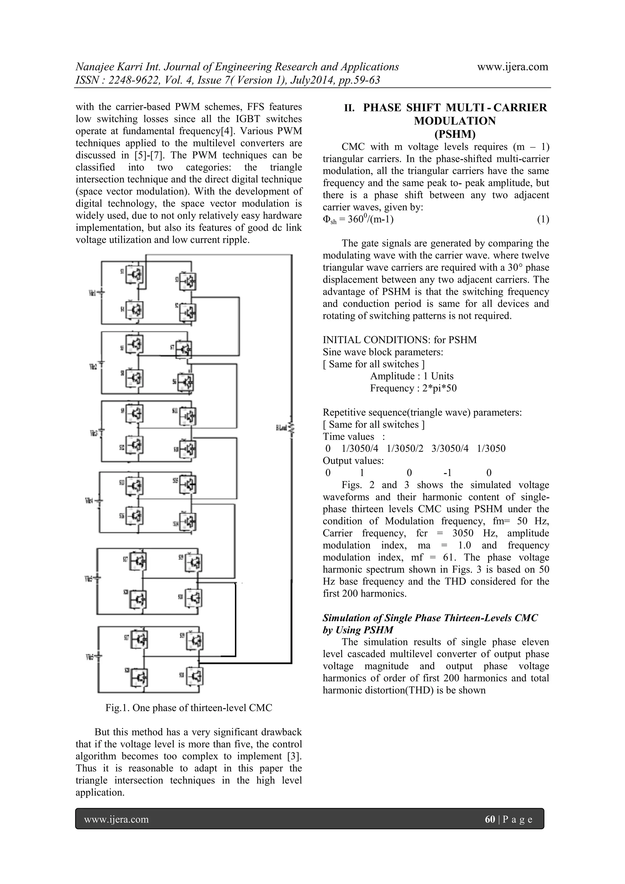 Investigation of THD for Cascaded Multi-Level Inverter Using ...
