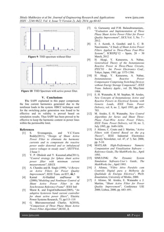 Power System Harmonic Compensation Using Shunt Active Power Filter | PDF