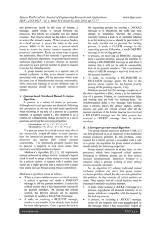 Comparative Study of Mutual Exclusion Algorithms in Distributed Systems | PDF