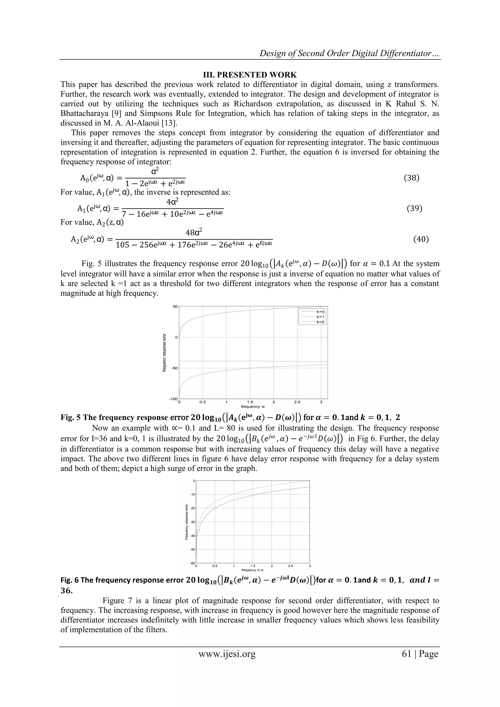 Design of Second Order Digital Differentiator and Integrator Using ...