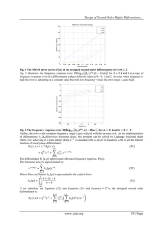 Design of Second Order Digital Differentiator and Integrator Using Forward Difference Formula ...
