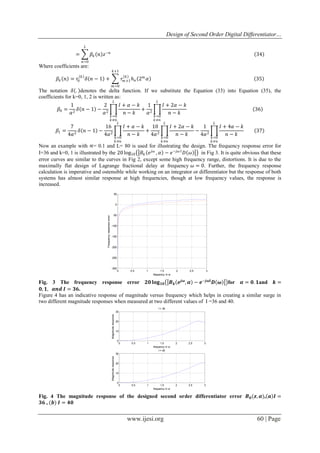 Design of Second Order Digital Differentiator and Integrator Using Forward Difference Formula ...