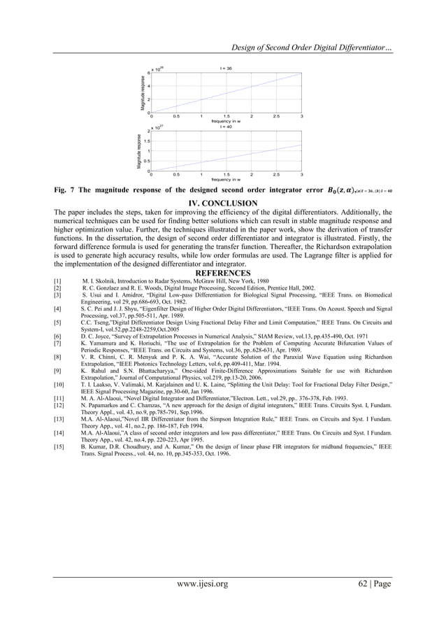 Design Of Second Order Digital Differentiator And Integrator Using Forward Difference Formula