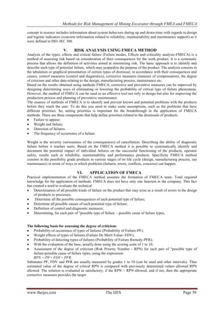 Methods for Risk Management of Mining Excavator through FMEA and FMECA ...