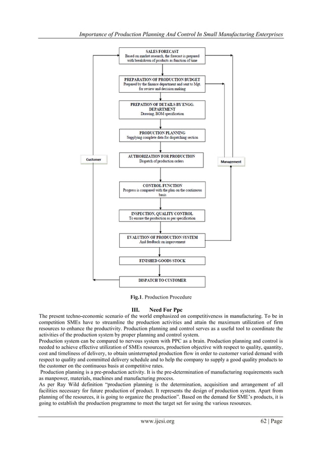 Importance of Production Planning and Control in Small Manufacturing Enterprises | PDF