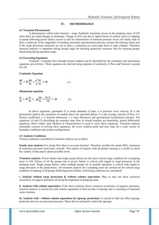Hydraulic Transient: Lift Irrigation Scheme | PDF