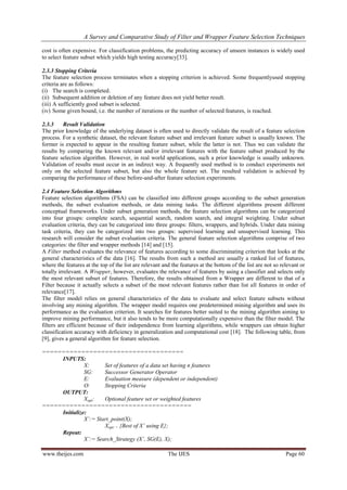 A Survey and Comparative Study of Filter and Wrapper Feature Selection Techniques | PDF