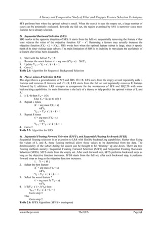 A Survey and Comparative Study of Filter and Wrapper Feature Selection Techniques | PDF