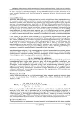 An Empirical Investigation of Factors Affecting Construction Sector ...