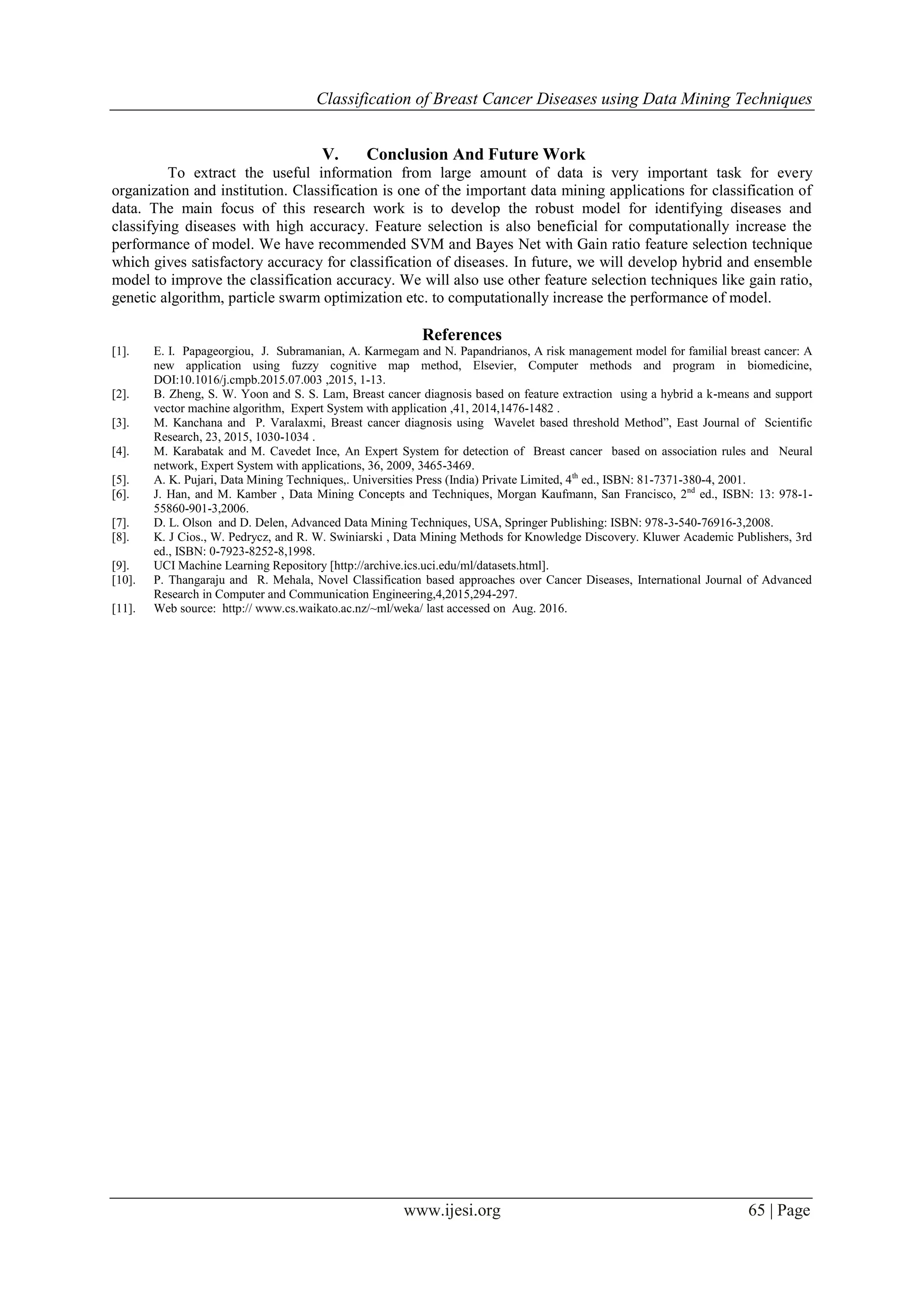 Classification Of Breast Cancer Diseases Using Data Mining Techniques Pdf 6452